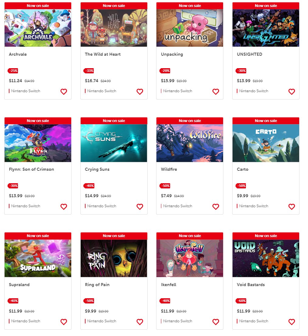 Wario64 on Twitter: "Humble Games publisher sale on US eShop https://t.co/3I47WXpZ9P https://t ...