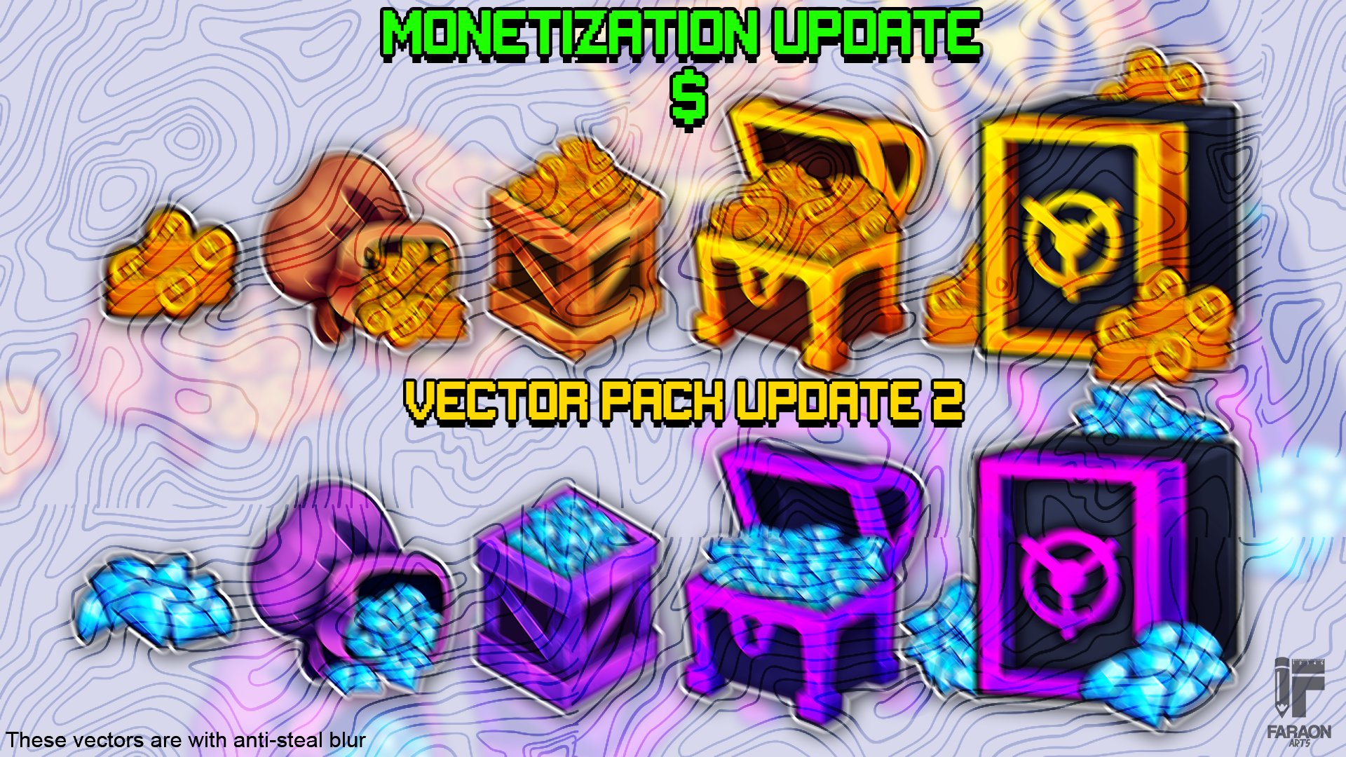 FaraonArts™️ on Twitter: "⚠️Vector icons Pack UPDATE 2!! (Monetization icons) 🔥Now the pack has ...