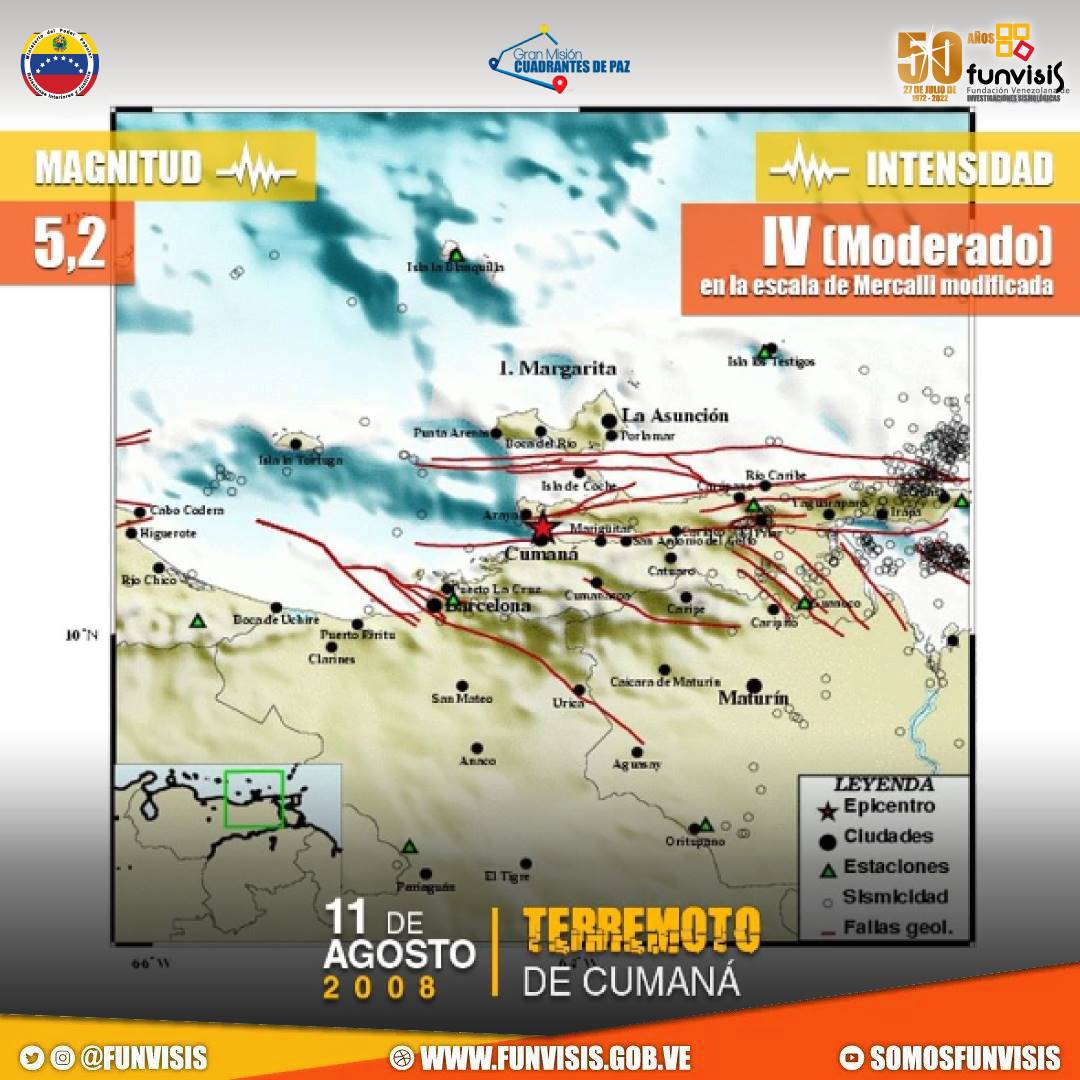 Funvisis On Twitter Taldíacomohoy 14 Años Del Terremoto De Cumaná