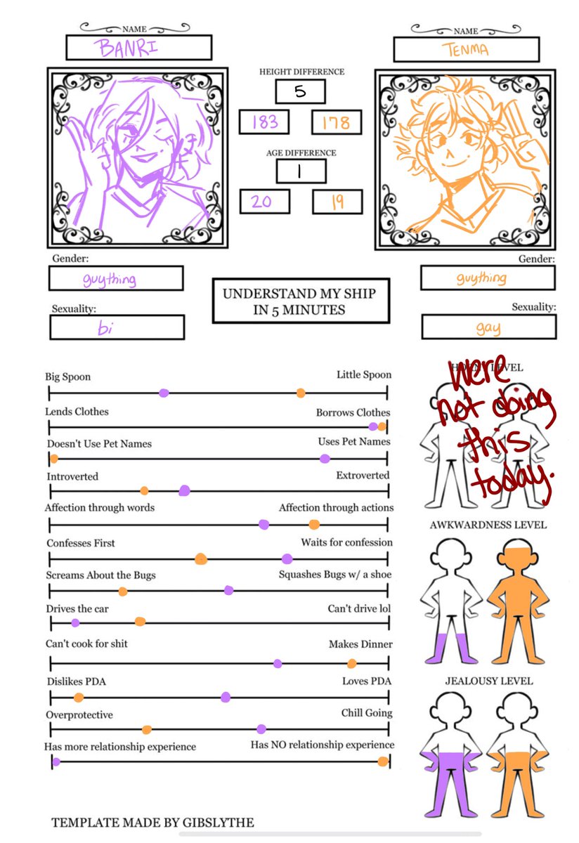 「bntn 5 minute ship meme from a while bac」|bayli @ comms open 📌の漫画