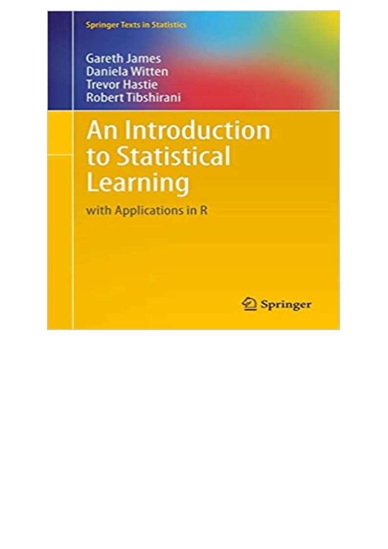 Read Download And An Introduction To Statistical Learning With