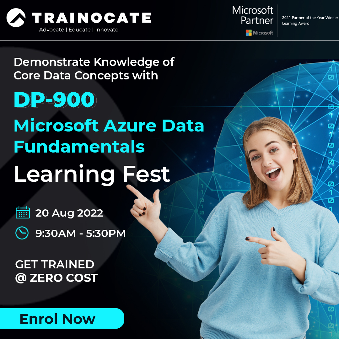 Trainocate India on Twitter: "Microsoft Azure Data Fundamentals at the Learning Fest @Zero Cost ...