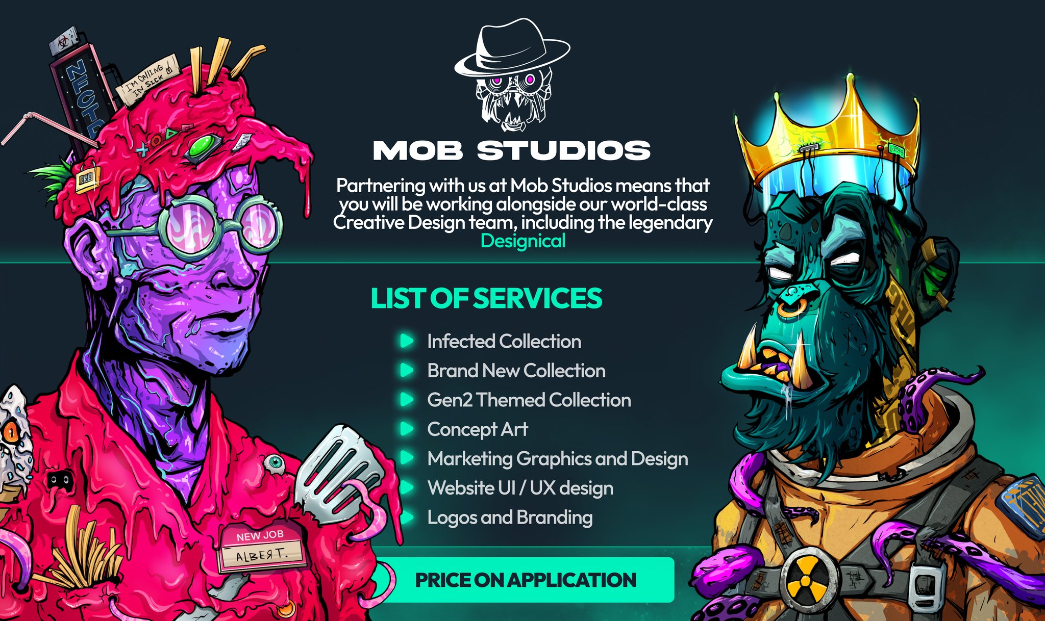 Infected Mob on Twitter: "Mob Studios services. Elevating art on the Solana blockchain, one ...
