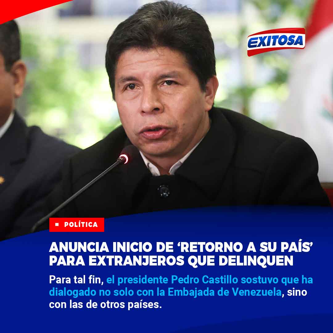 Exitosa Noticias On Twitter 🔵🔴el Presidente Pedro Castillo Anunció El