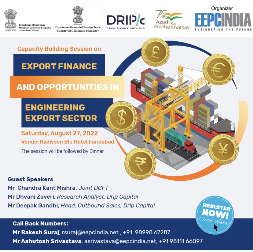 EEPC India on Twitter: "Join the @eepcindia @dgftindia @DripCapital_Inc Capacity building ...