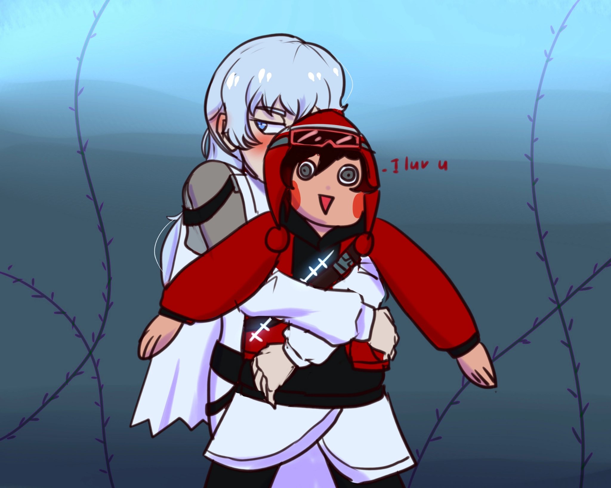 Rwby Ruby X Weiss
