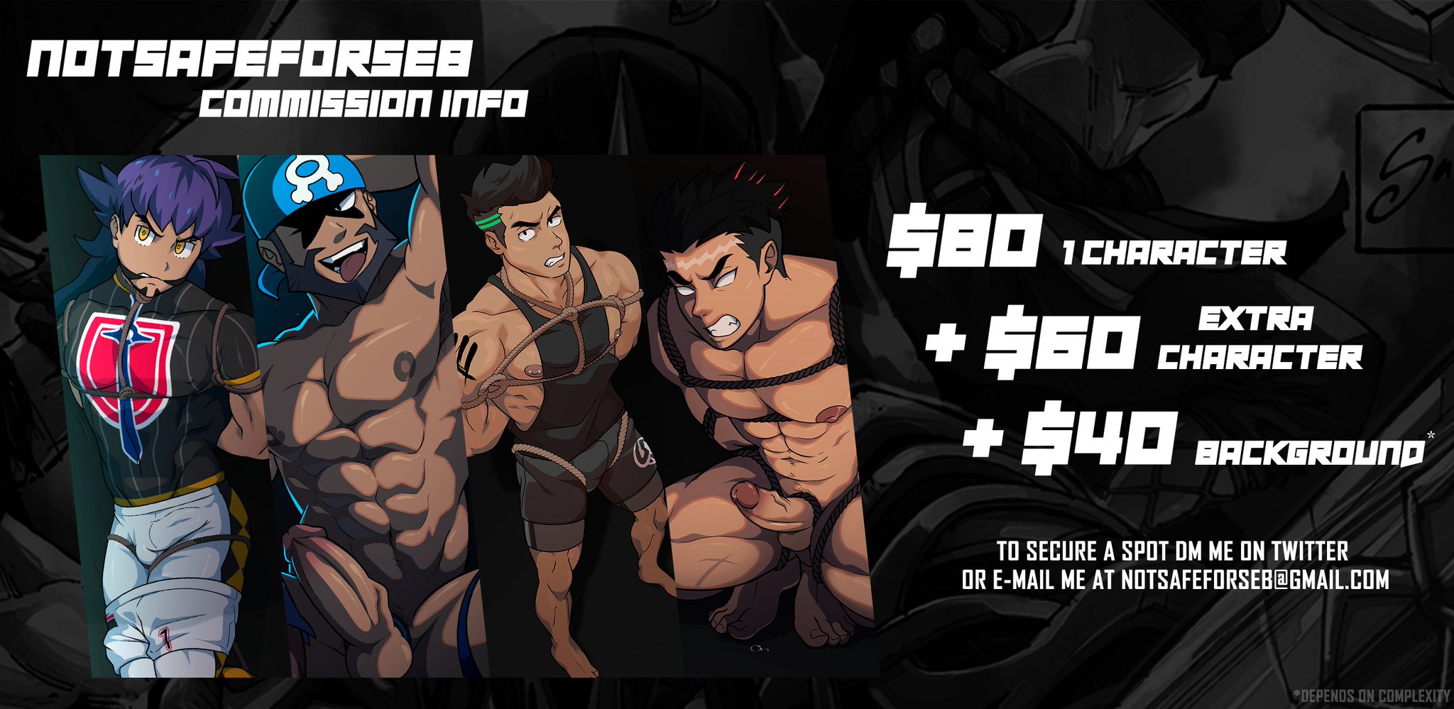 Seb 🔞🩲 | COMMISSIONS OPEN on Twitter: "New slots are open as I finish my last set of comm!ssions ...