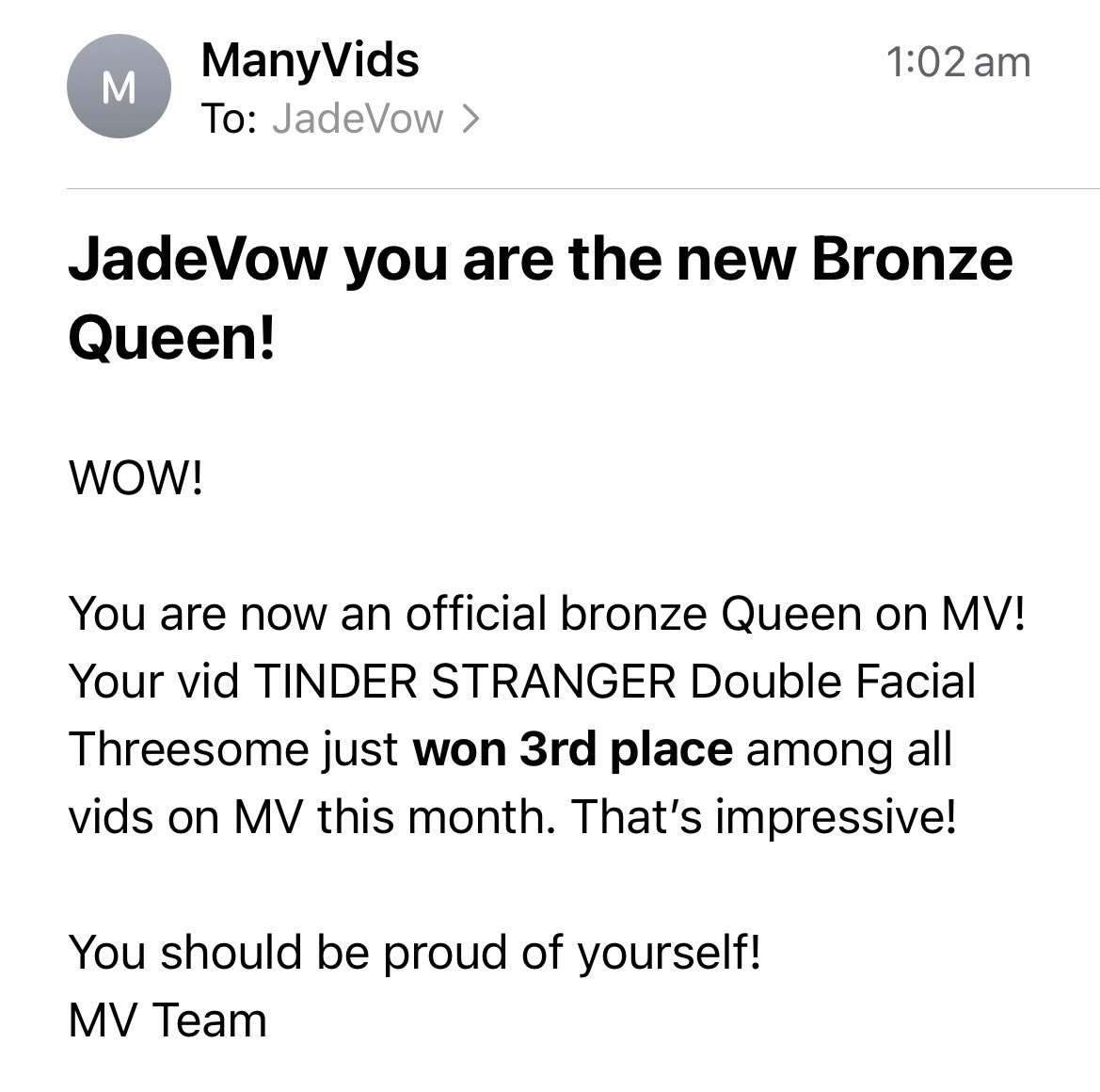 Tw Pornstars Jade Vow Twitter What An Awesome Email To Receive 🥳 Our Tinder Vid Won 1207