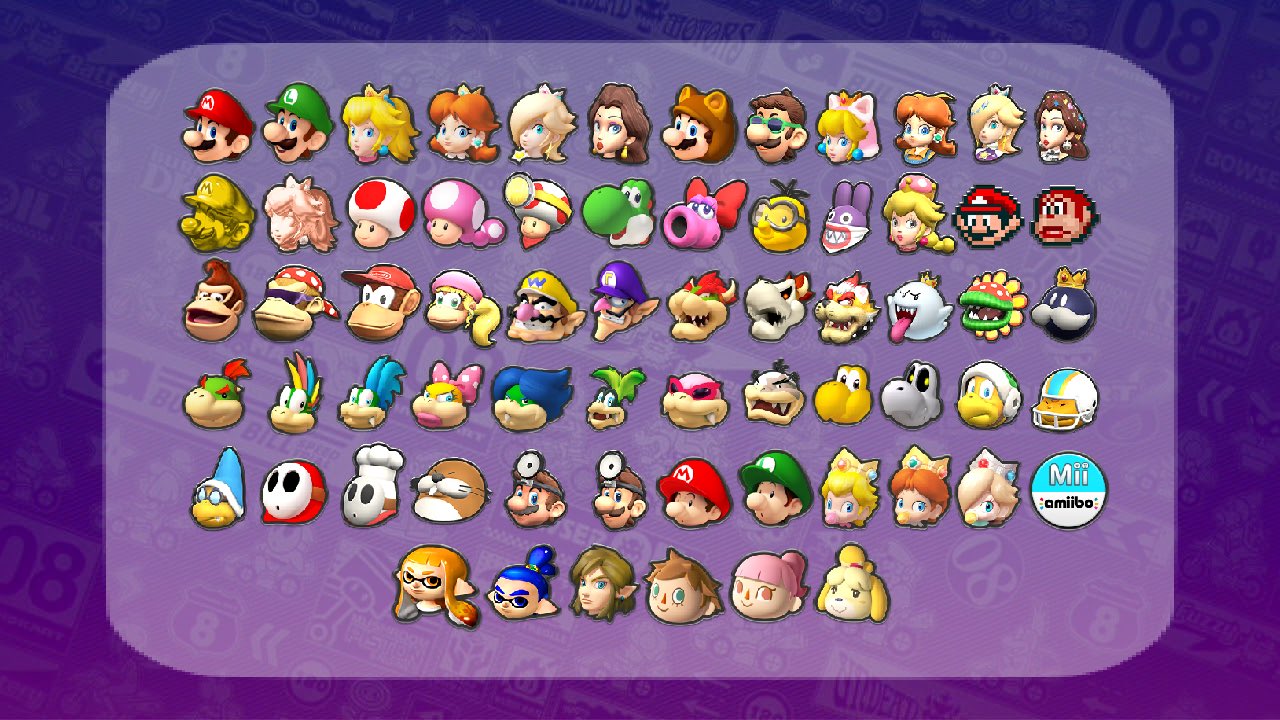 Mario Kart 8 Characters