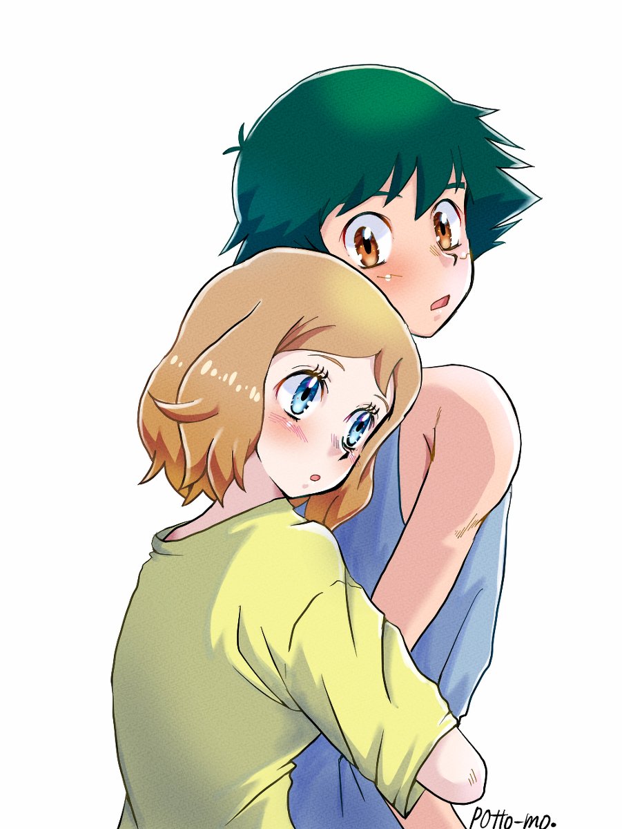 Ash And Serena Hug