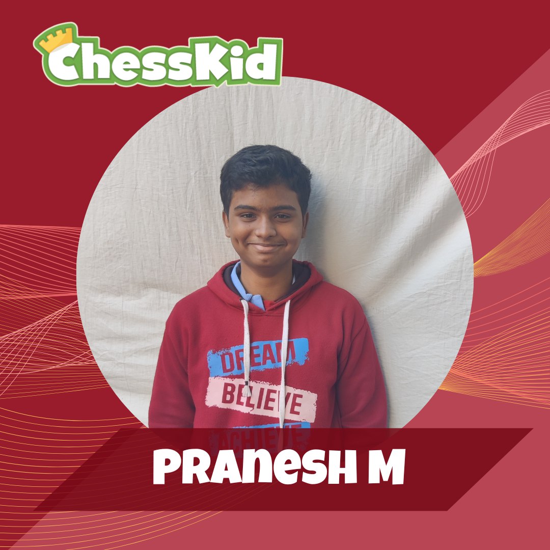 ChessKid India on Twitter: "Happy news!!! 😁 Pranesh M won the Cannes Summer Tournament 2022 with ...