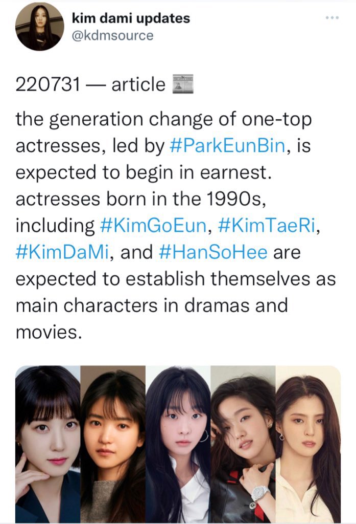 K-Drama Menfess on Twitter: "•kdm• Dominasi baru kdrama world dr aktris-aktris ini, setuju gak ...