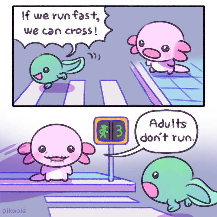 「Too tired to run 」pikaole doodleの漫画