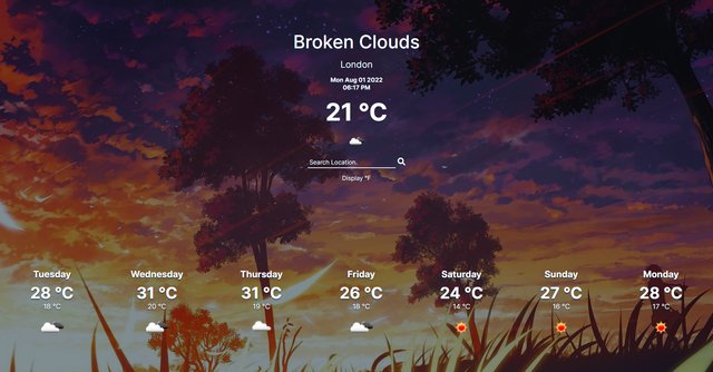 Alexi on Twitter: "Hello everyone!! I just finished my Weather project and I'm actually in love ...