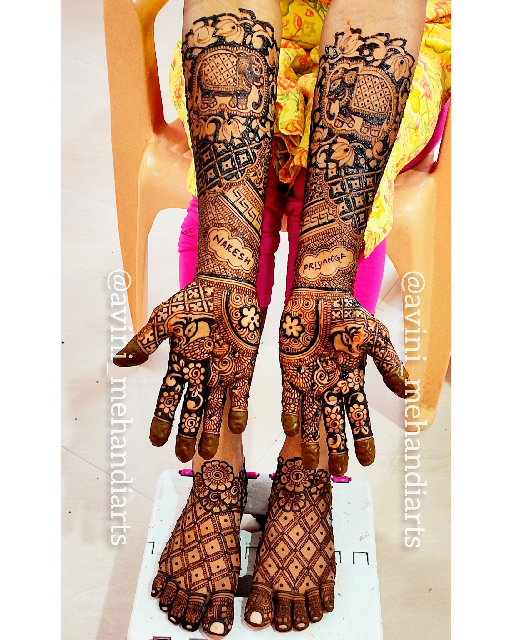 Hand Henna Designs Elephant