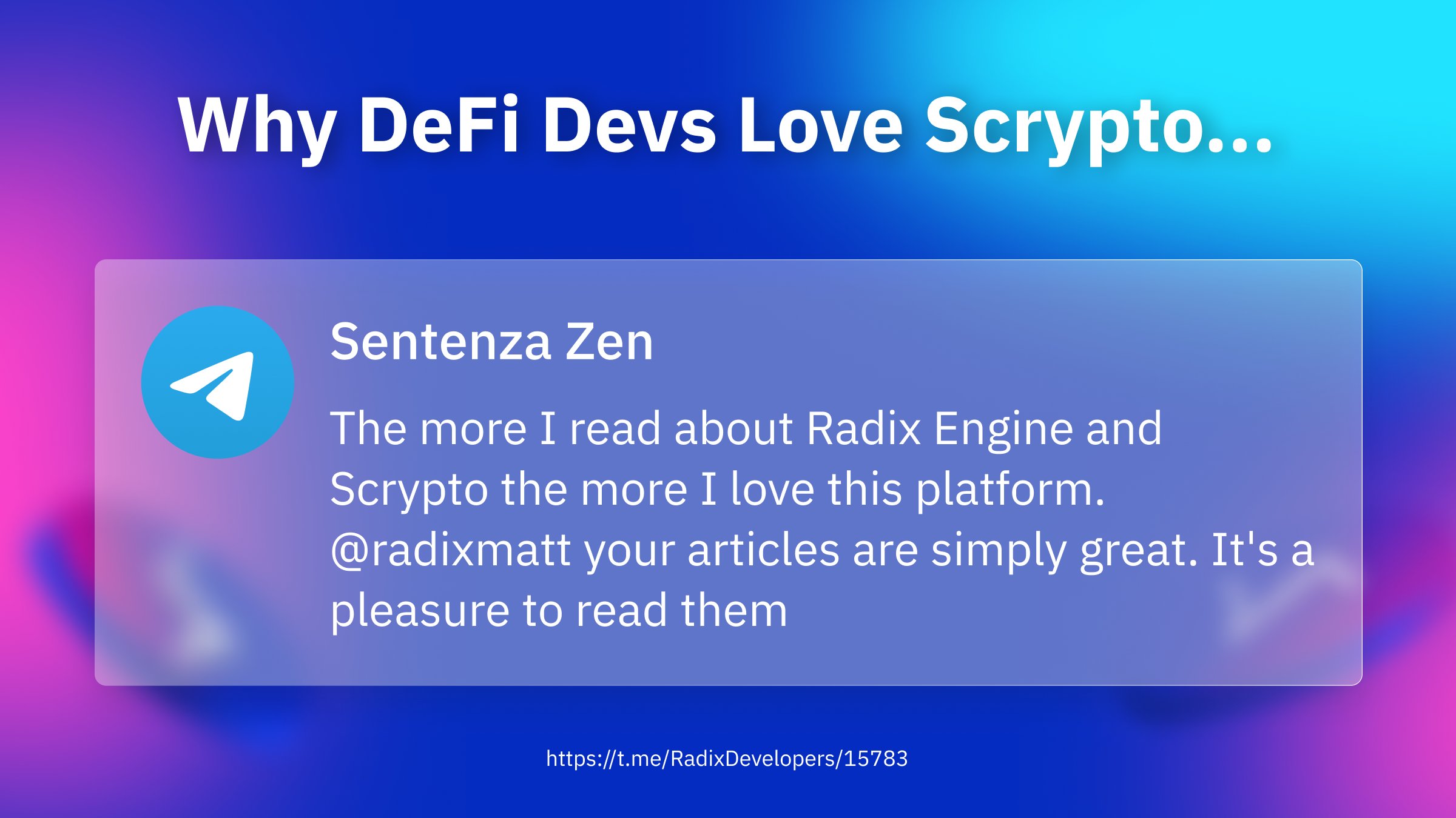 Scrypto Programming Language - Build DeFi Better (@Scrypto_Lang) / Twitter