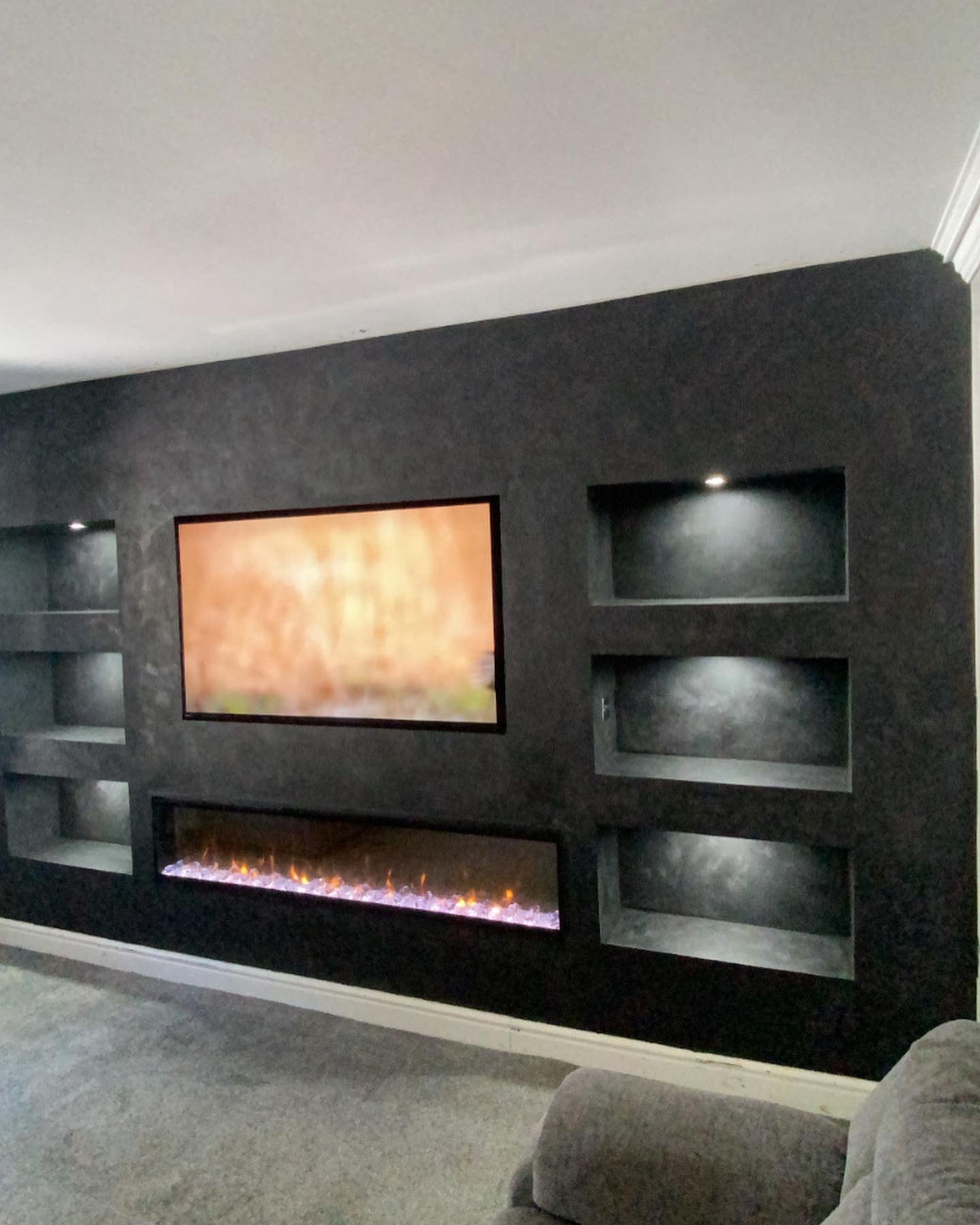 Black Venetian Plaster Walls