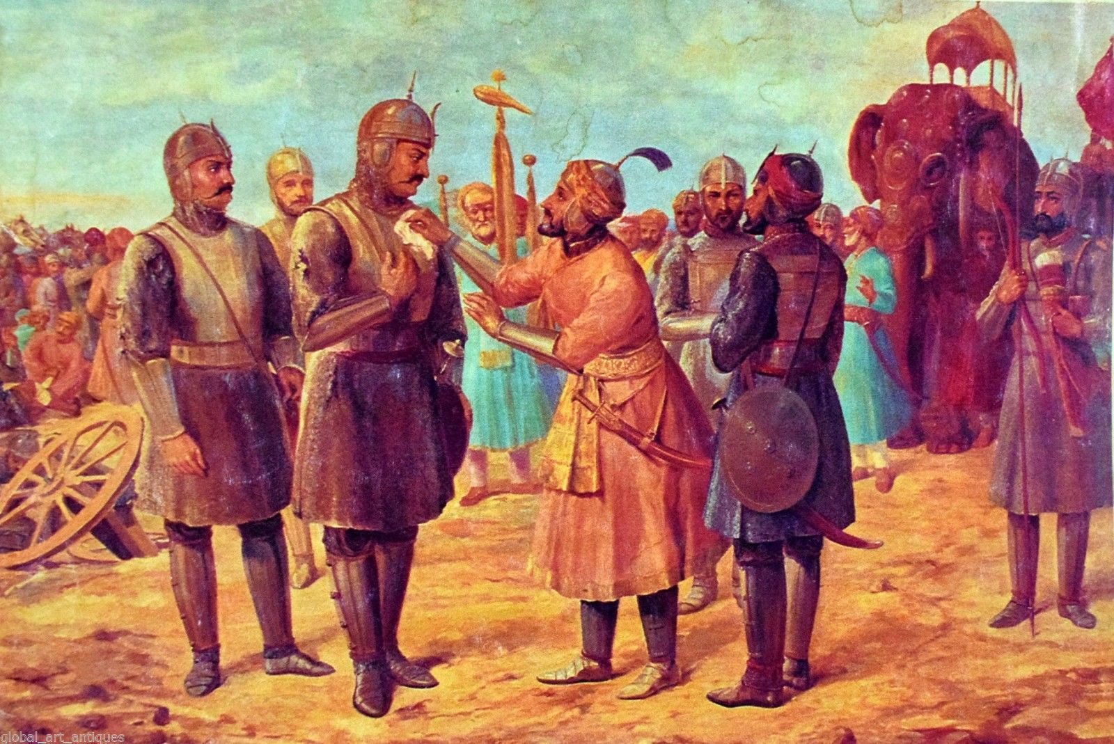 The Saint Man on Twitter: "Aurangzeb brushing off the dust with his own handkerchief from the ...