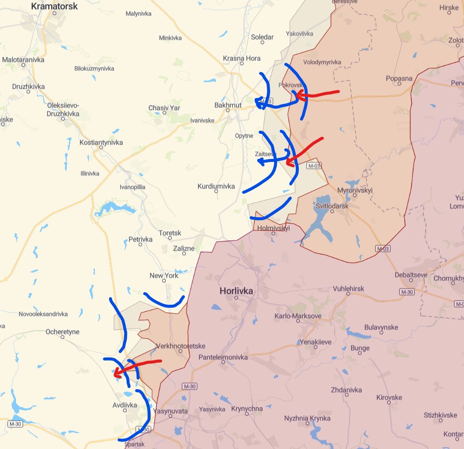 Edward Weinert on Twitter: "2/2 W #Donbas teraz główny atak idzie na #Bakhmut i #Avdiivka z ...