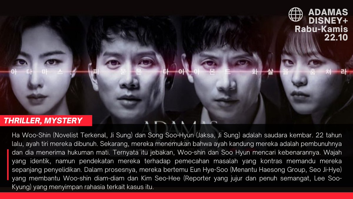 K-Drama Menfess on Twitter: "•kdm• ⚠️ ADAMAS ⚠️ TERBAIK! ga bosen sejak menit awal, detail ...