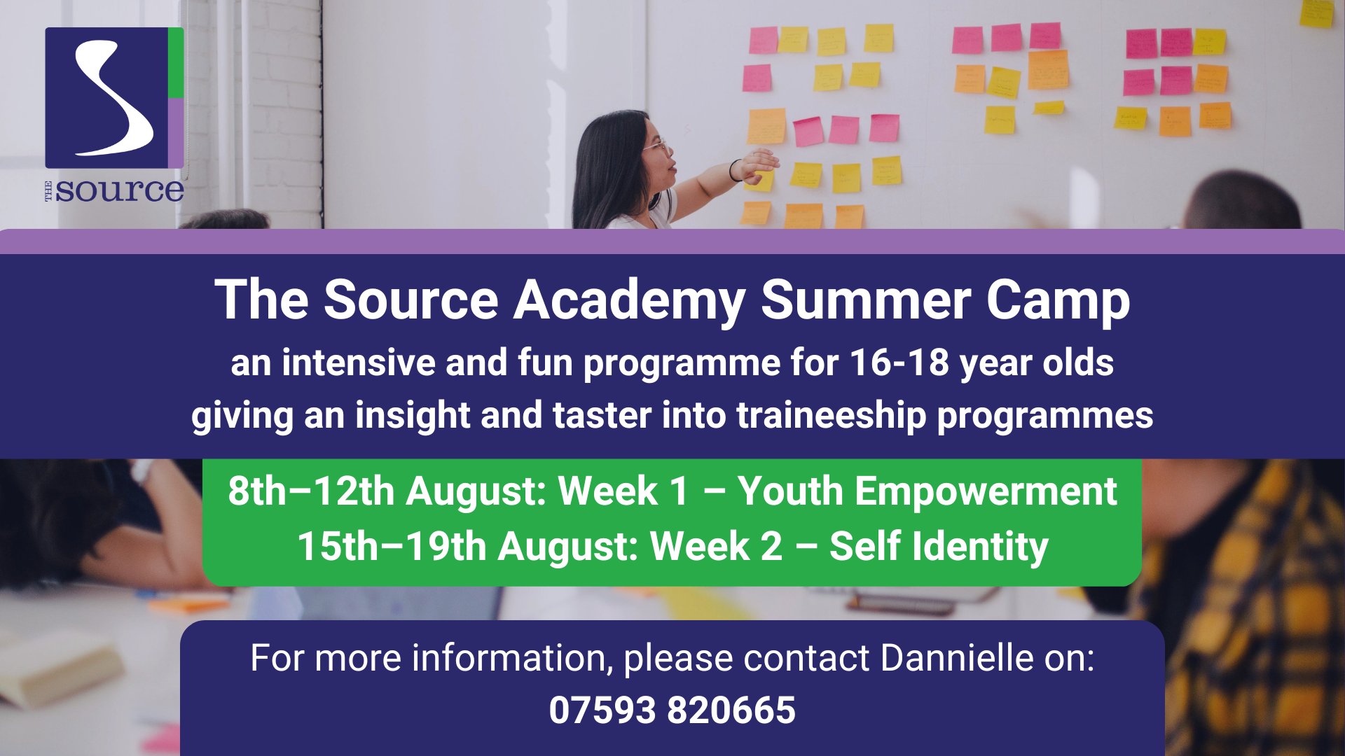 The Source Academy on Twitter: "Our Summer Camp will run over 2 weeks, open to 16-18 year olds ...