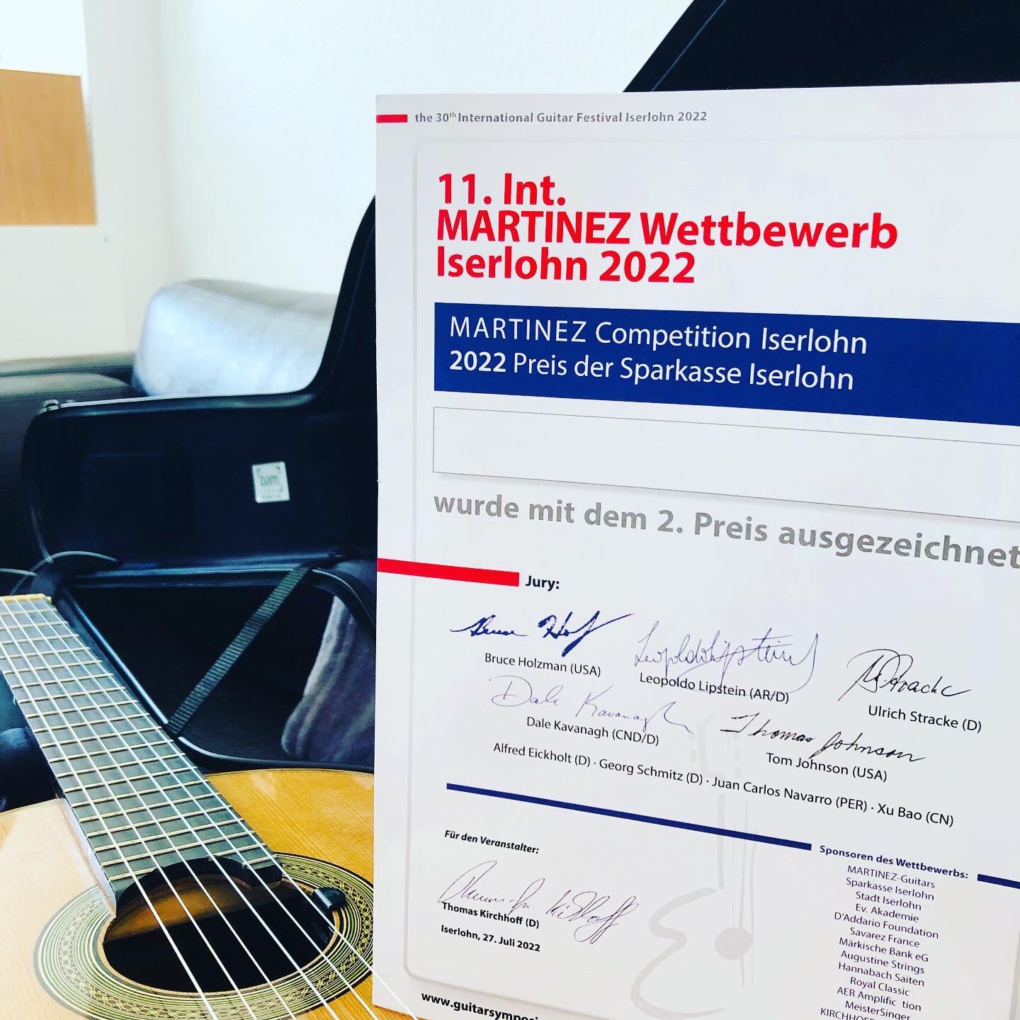 io on Twitter: "2. Prize🥈at 11. Internationaler MARTINEZ-Gitarren-Wettbewerb 2022 Iserlohn ...