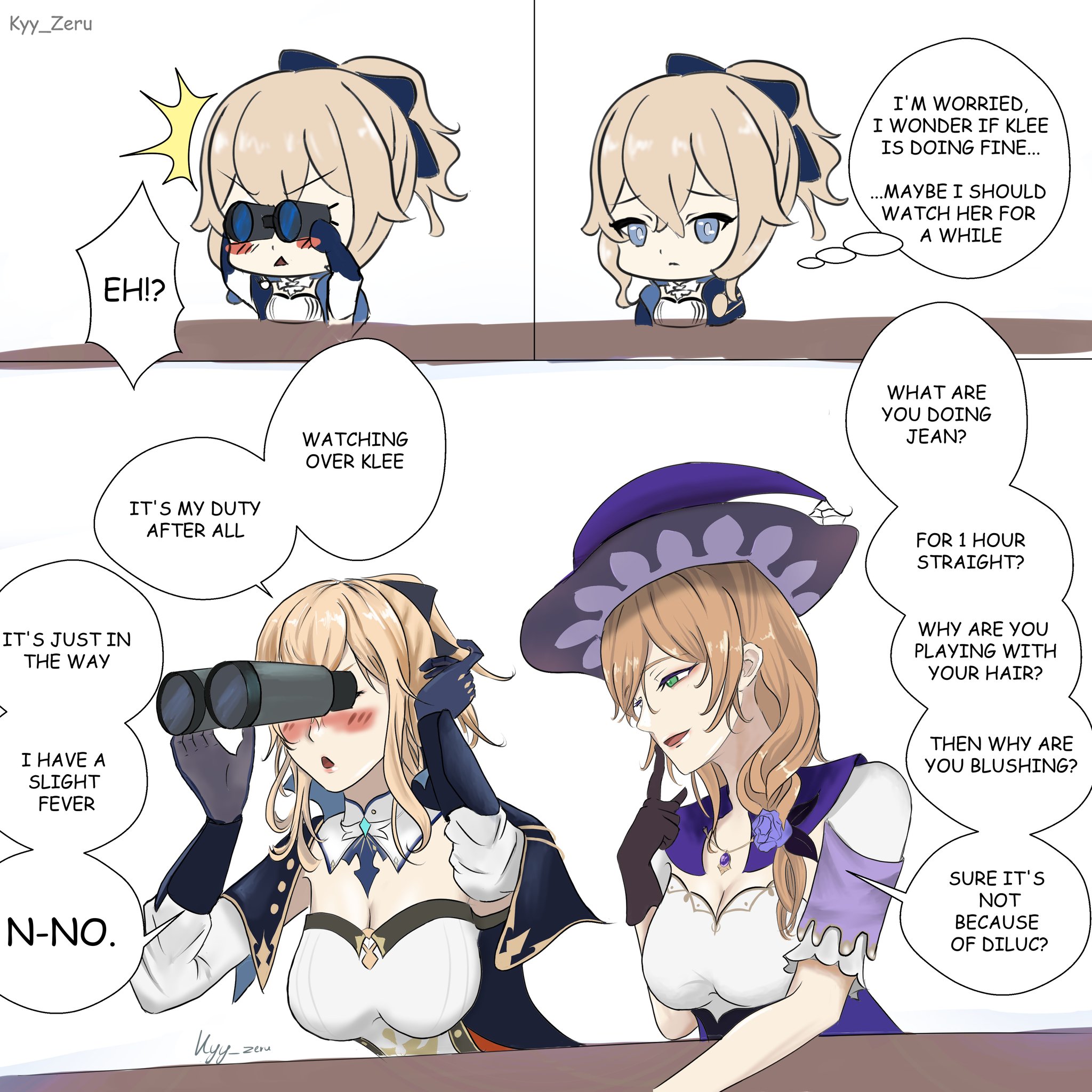 Kyy on Twitter: "My first ever Genshin ship 🚢 #Diluc #Jean #Lisa #JeanLuc #Jealuc #GenshinImpact ...