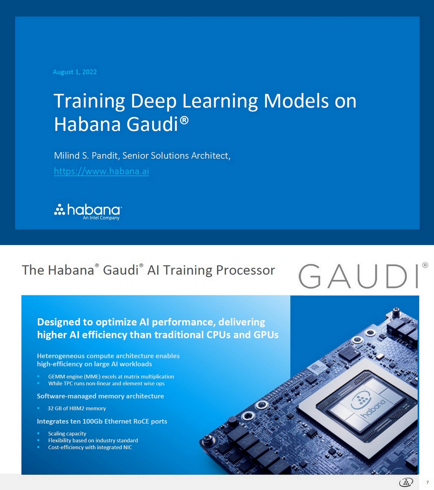 OGAWA, Tadashi on Twitter: "=> "Training Deep Learning Models on Habana ...