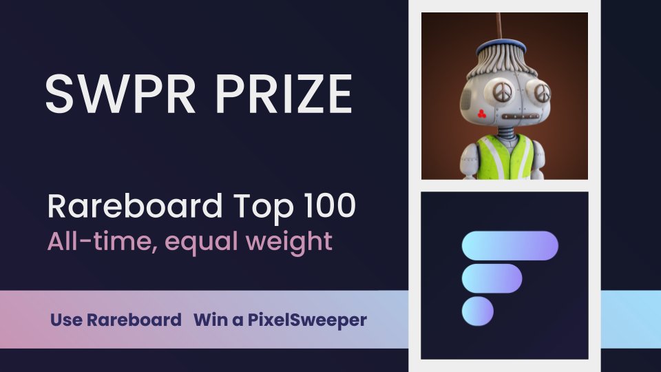 Rareboard on Twitter: "🚀 @Rareboard Users - @PixelSweeper Prize (5/5) ⭐️ Winner for Top 100 ...