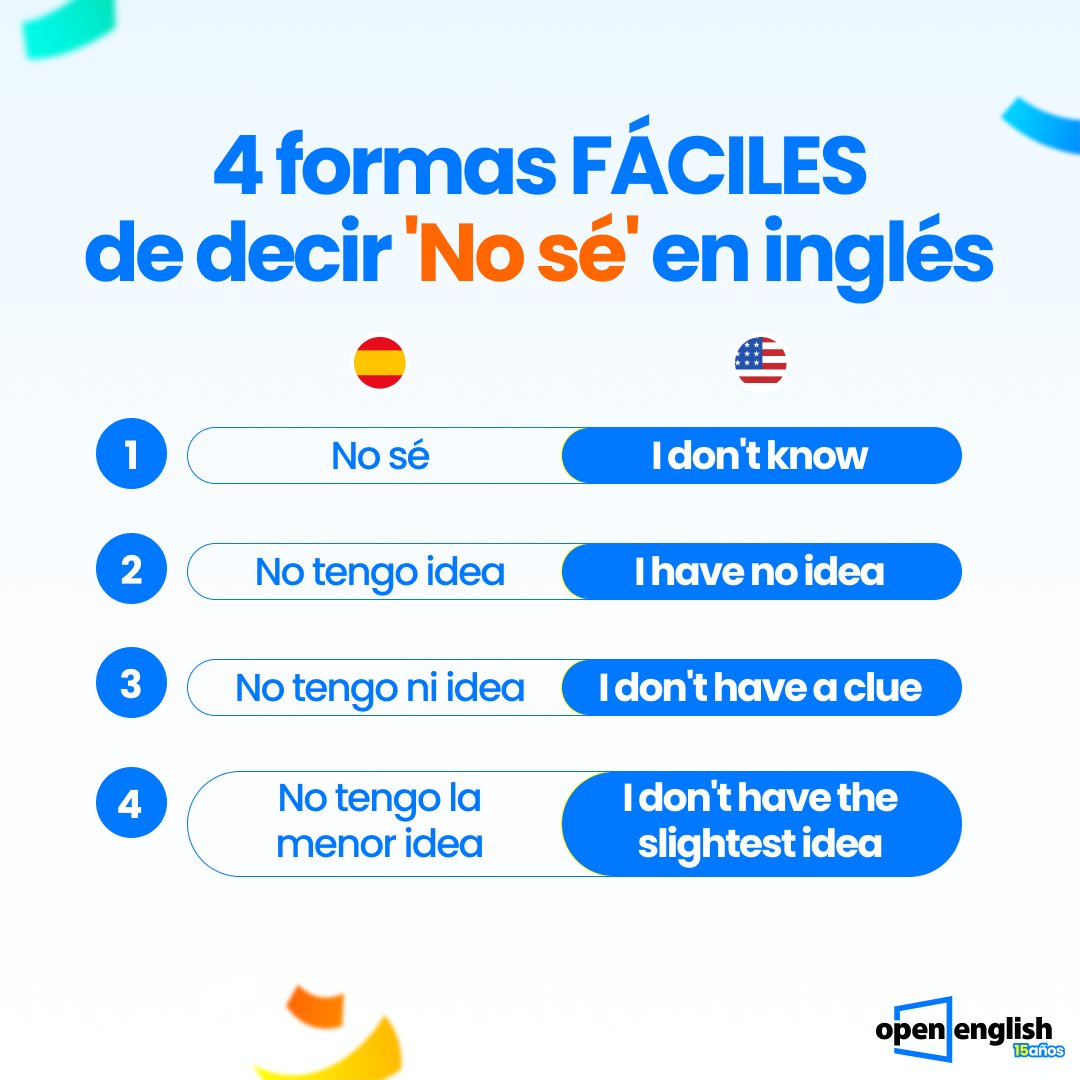 openenglish on Twitter: "Aprender estas 4️⃣ diferentes formas de decir ...