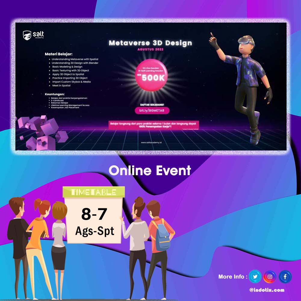 Indotix on Twitter: "Kamu ingin memulai belajar dan berkarir di Metaverse sebagai 3D Designer ...