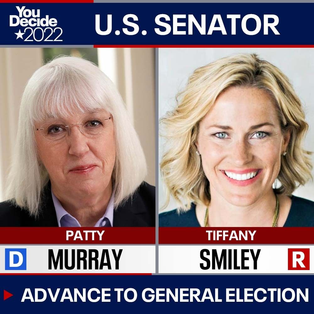 2022 Primary Election Patty Murray And Tiffany Smiley Advance To The
