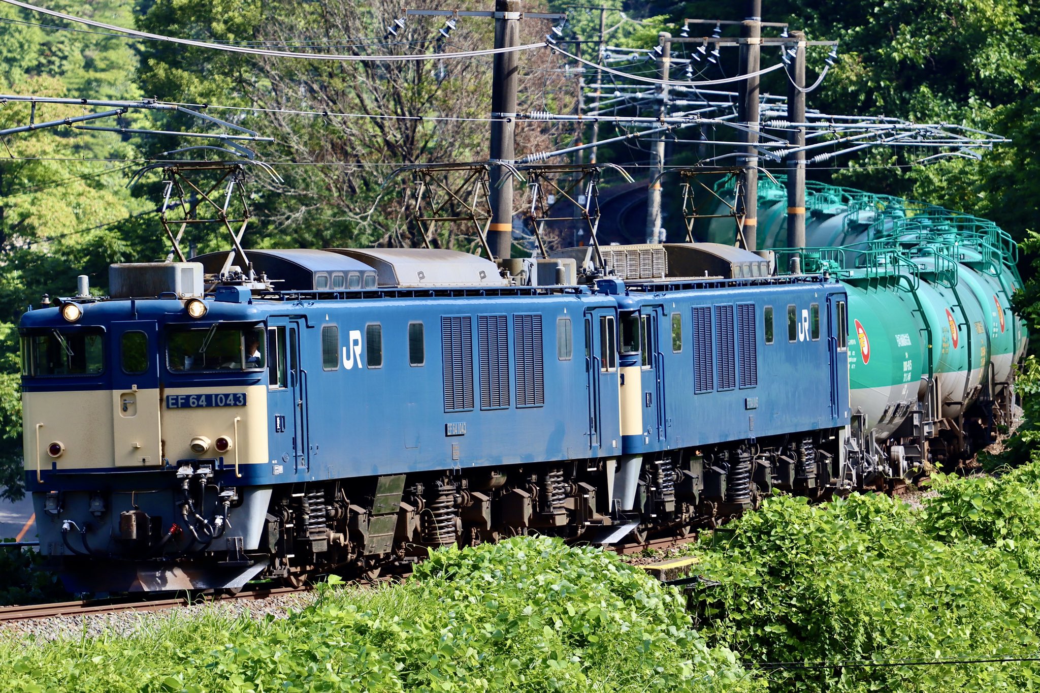 SMT on Twitter: "2022/08/03 6088レ (代)EF64 1043＋1045＋タキ×11B 5875レ (代)EF64 1045＋1043＋タキ×14B この時期に ...
