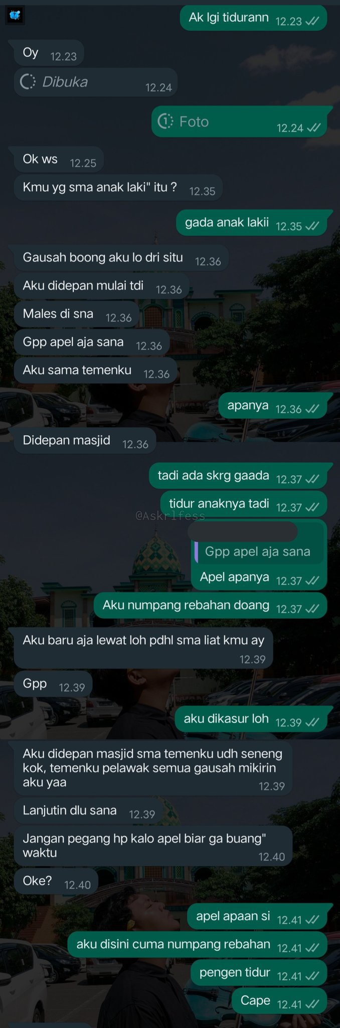 Askrlfess on Twitter: "[Askrl] Jd ceritanya aku lg ikut rebahan di uks bareng temenku, cowoku ...