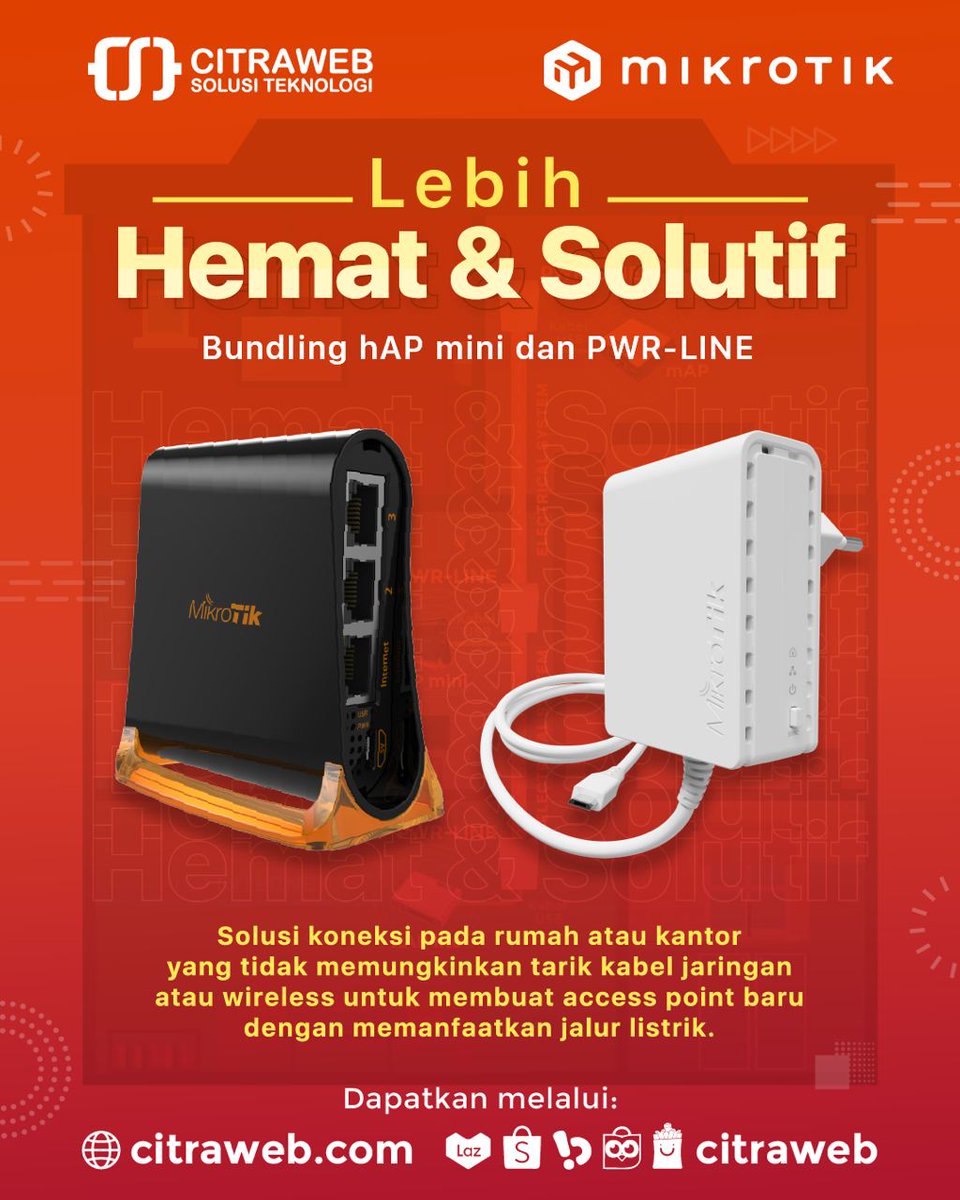 Mikrotik Indonesia on Twitter: "Dengan Paket pembelian perangkat PWR-Line dan hAP mini kalian ...