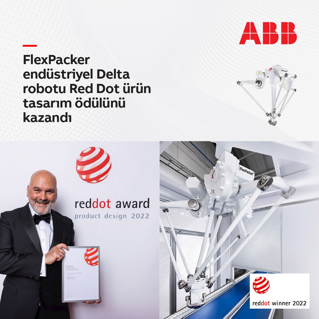 ABB Türkiye on Twitter: "Red Dot ödülünü kazanan ilk endüstriyel Delta robotu #FlexPacker ...