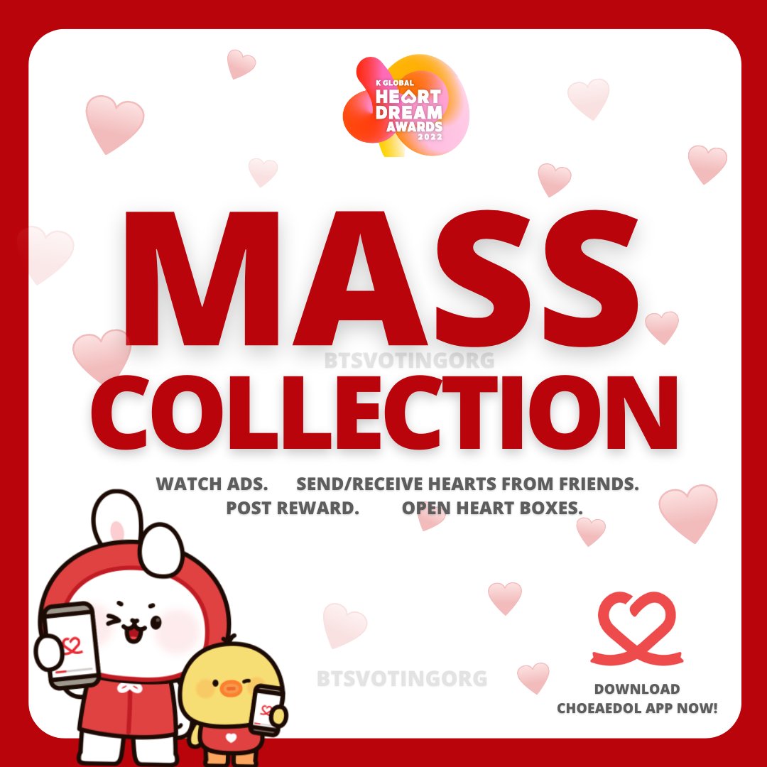 BTS Voting Unite on Twitter: "[ MASS COLLECTION CHALLENGE ] 🎯 5,000 Ever hearts 🎯 1,500 Daily ...