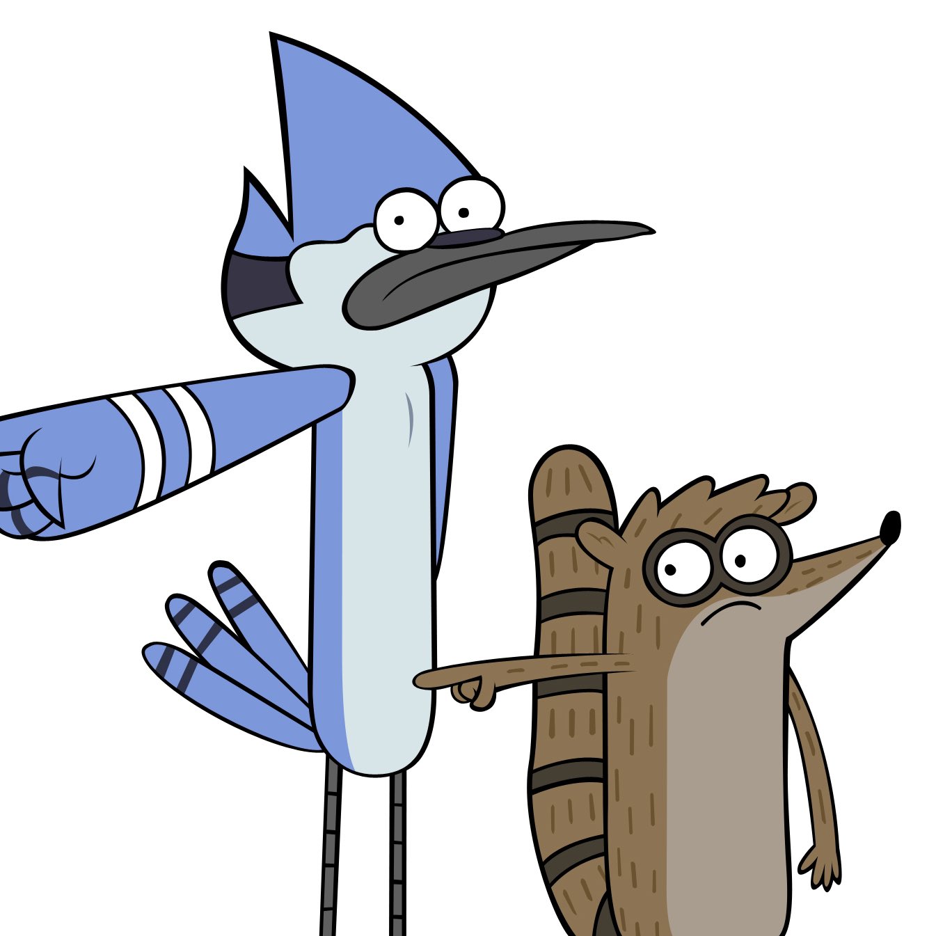 Regular Show Mordecai And Rigby Fighting Regular Show (TV Series