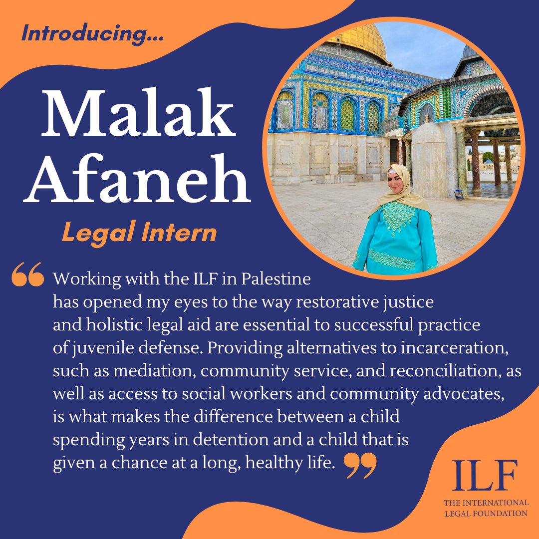 The International Legal Foundation on Twitter: "Meet Malak Afaneh! Malak is a rising 2L student ...