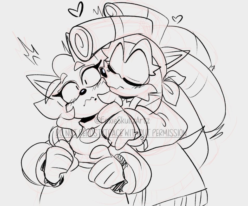 FoxieSkullz Artz (COMMS OPEN!) on Twitter: "Crazy rusty at drawing these two. But have a cute ...