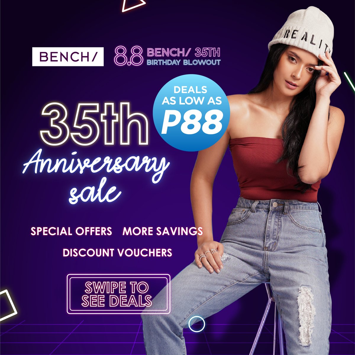 Blow up the balloons, BENCH/ fam! We're turning 35 this month!!🎈🎊 We're celebrating this ...