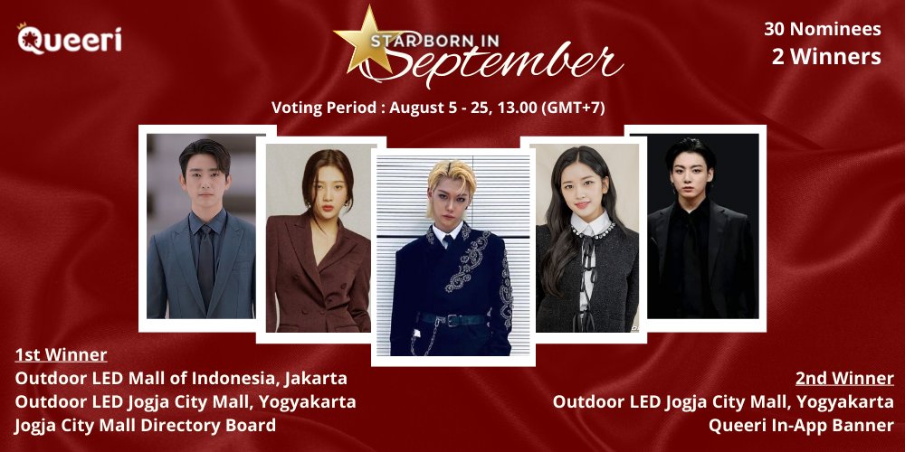 QueeRI on Twitter: "COMING SOON‼️ ⭐Star Born in September⭐ Voting Period: August 5 - 25 at 13:00 ...