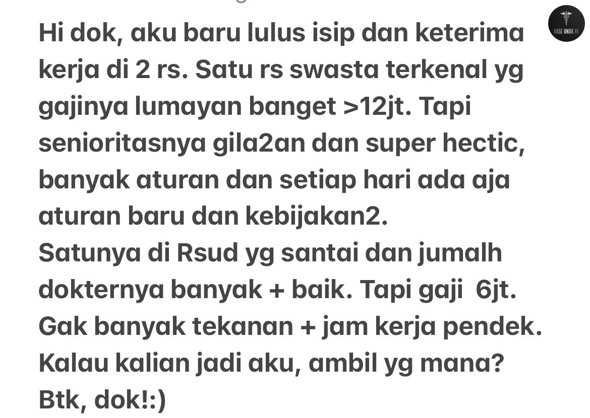 ⚕️Base Anak FK | Open DM📩 on Twitter: "Dok boleh minta pendapatnya Ts, btk:) https://t.co ...
