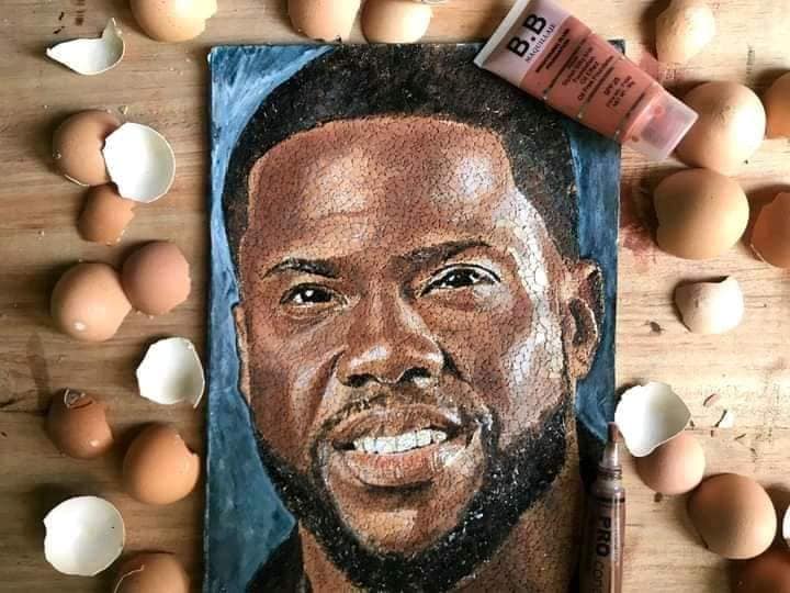 Meet Talented Zambian 🇿🇲 Artist, Kena Arts, who uses Eggshells to ...
