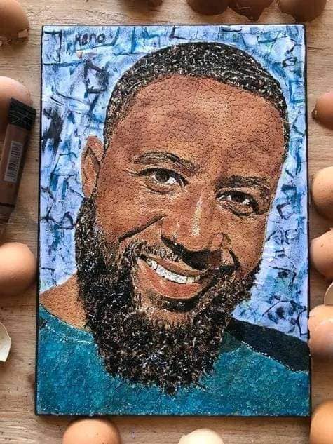 Meet Talented Zambian 🇿🇲 Artist, Kena Arts, who uses Eggshells to ...