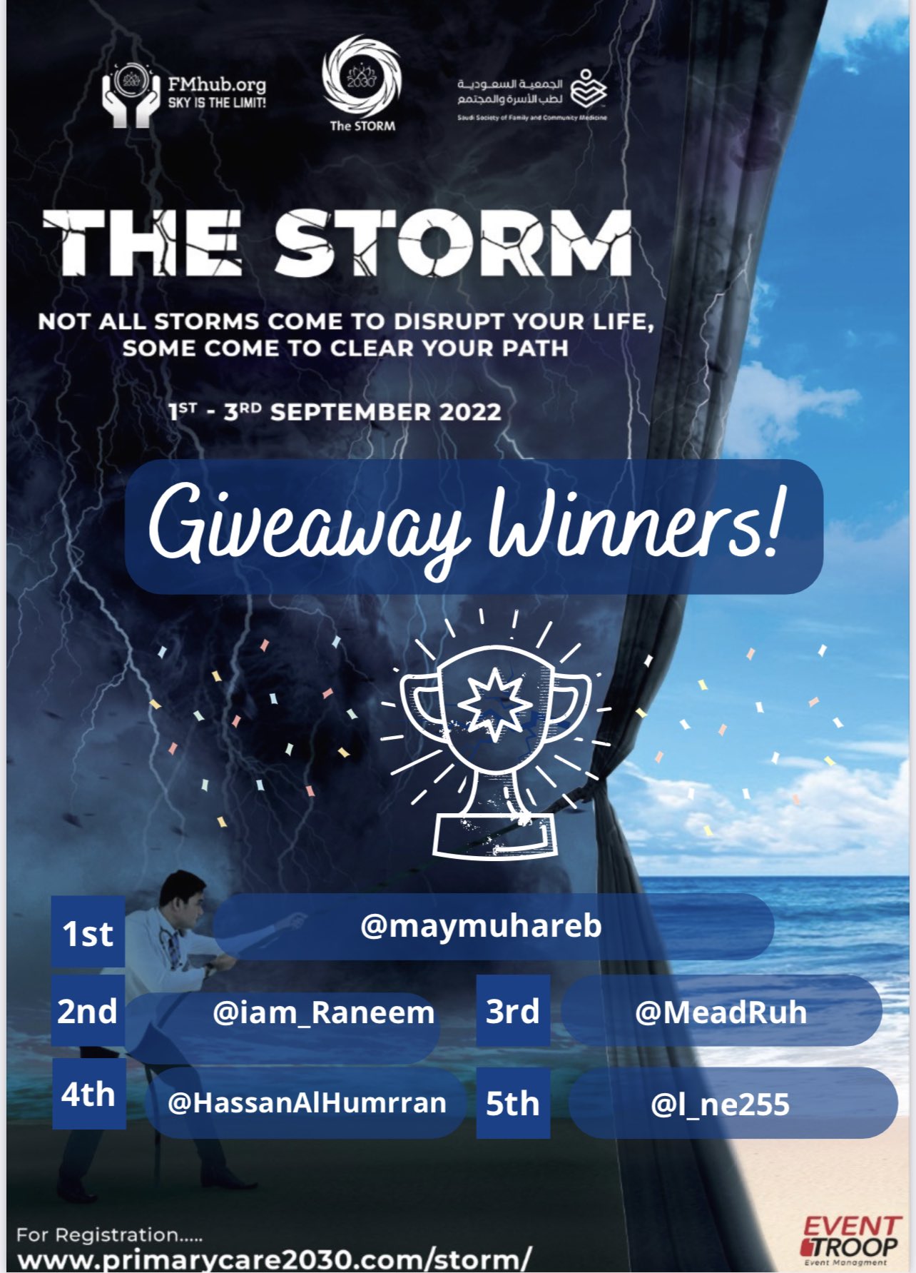 FMhub.org on Twitter: "🚨🚨 Congratulations Winners! 🏆🎉 5 lucky winners have won in #THE_STORM2022 ...