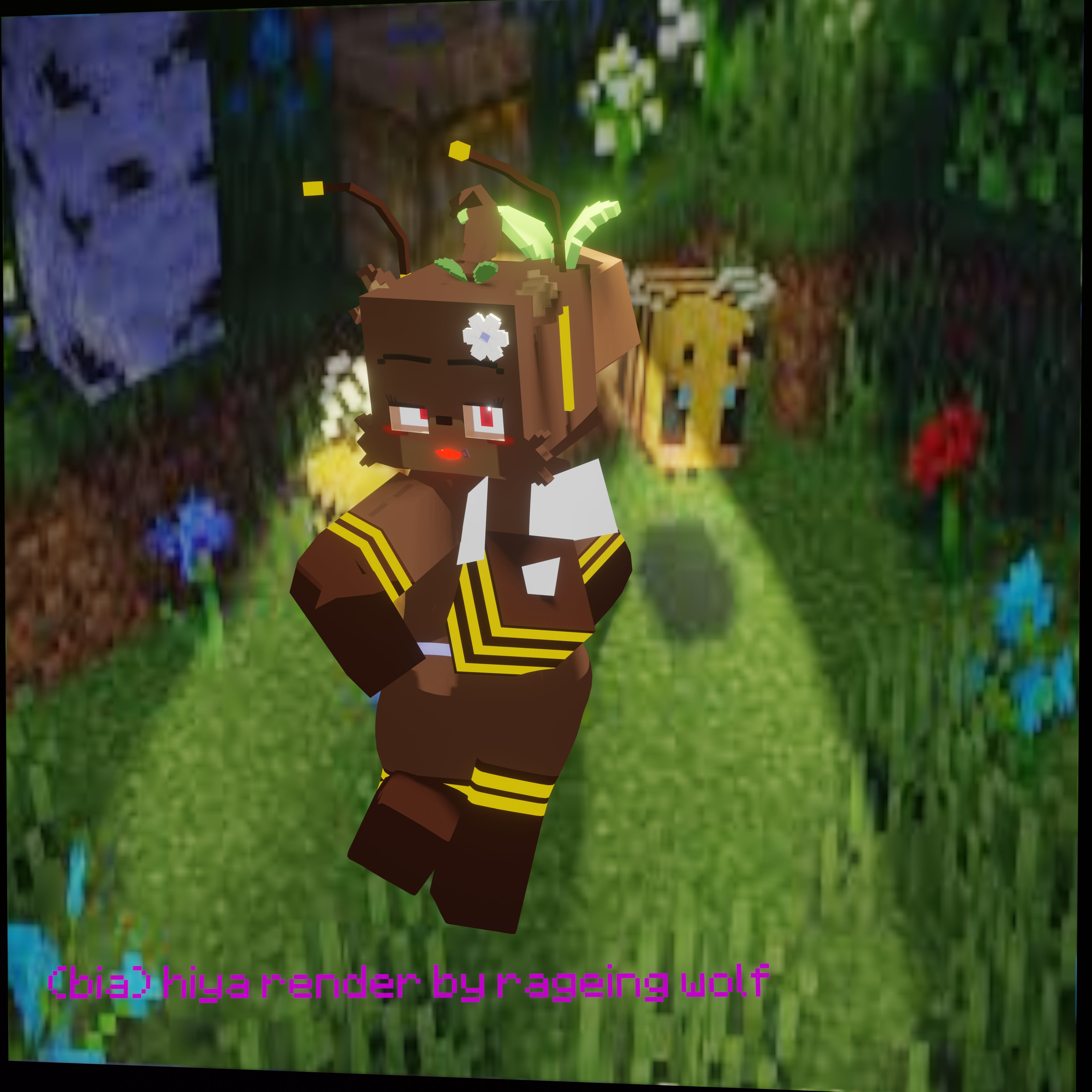 Rageing Wolf🔞 On Twitter Did 2 Render With Bia The Bee Oc Is Slipperyt What Do You Guys Think