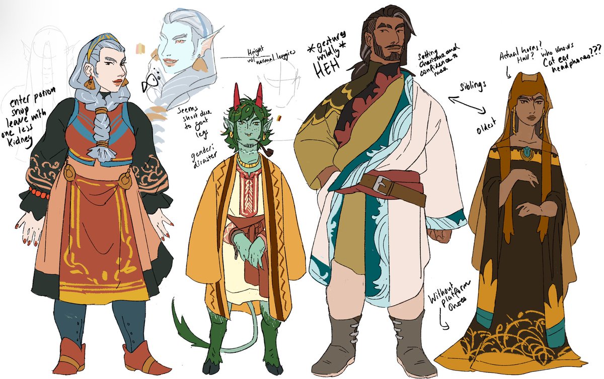 「I drew more of that weird green goat/imp creature that I cam」🍂🍄 hedge ...