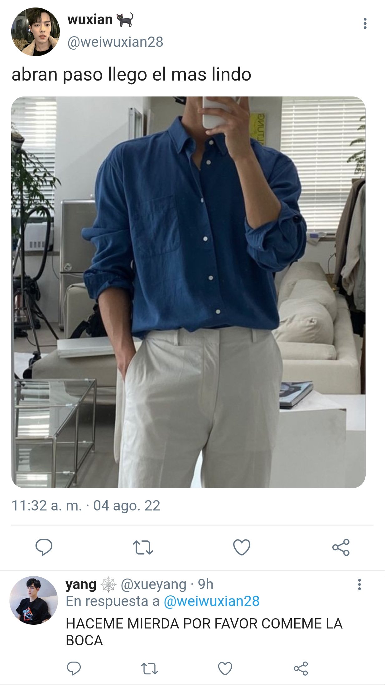 aguss 🇦🇷 on Twitter: "— 116 🐇☁️ no es mi culpa que sea un tarado https://t.co/bERXJxR7vq" / Twitter