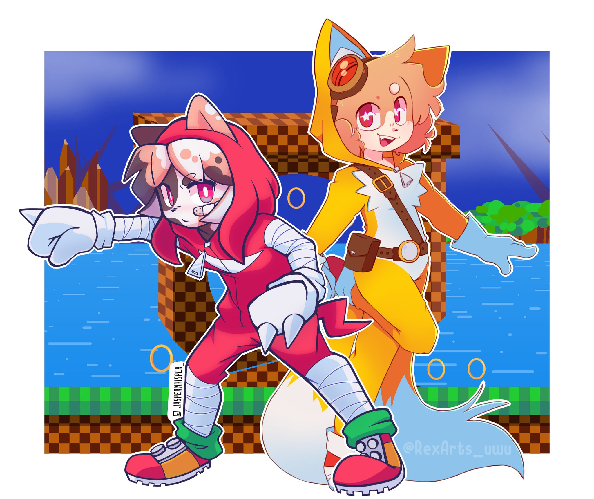 Rex #CoMPaS on Twitter: "Team Work! ꒰ 🌻 ꒱ . Collab with: @JasperWhisper_ #TailsTheFox #Knuckles ...